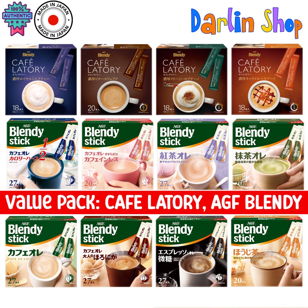 [CLEARANCE JPN Value Pack] AGF Blendy Stick / Cafe Latory / AGF Black in Box (assorted) | Shopee ...