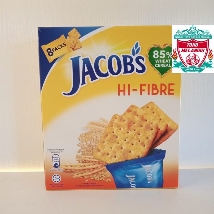 Jacob's Biscuit Crackers 85% Wholegrain Hi Fiber Jacobs Cracker ...