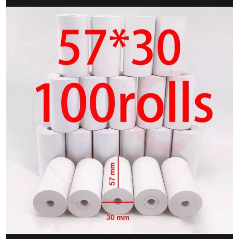 Bluetooth edc thermal paper size 58/57x30mm full coroles package 100 ...