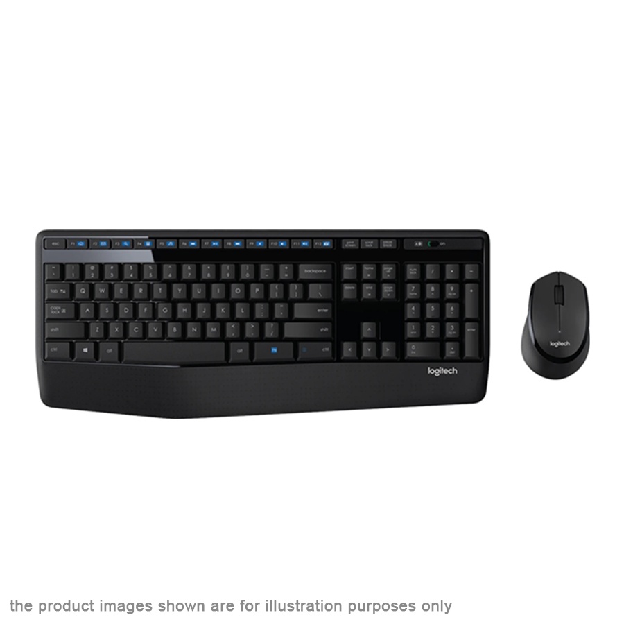 Logitech MK345 Wireless Combo Keyboard and Mouse (Black) | Shopee Singapore