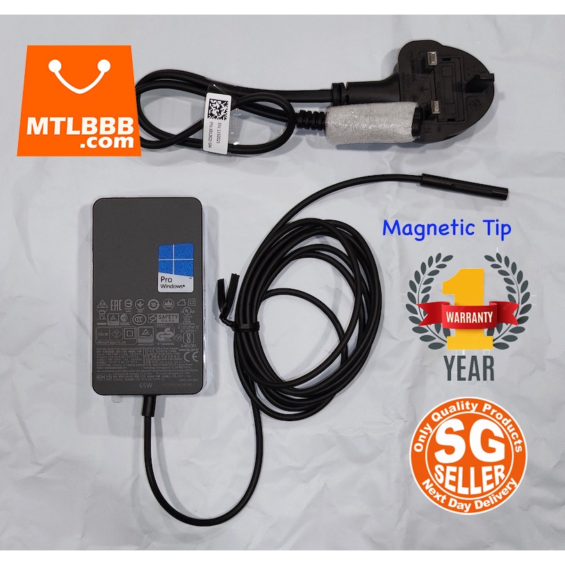 [Fast Local Delivery] Microsoft 65W Power Adapter For Surface Pro, Go ...