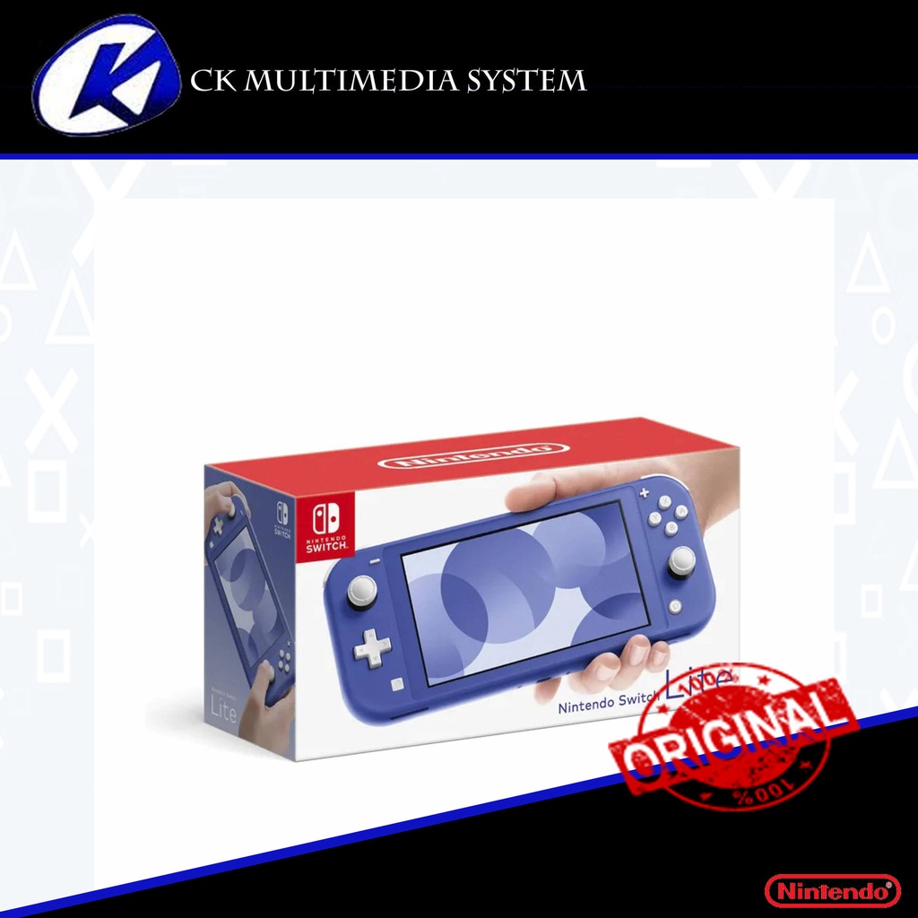 NEW NINTENDO SWITCH LITE (BLUE) (1 Year Nintendo Official Maxsoft ...