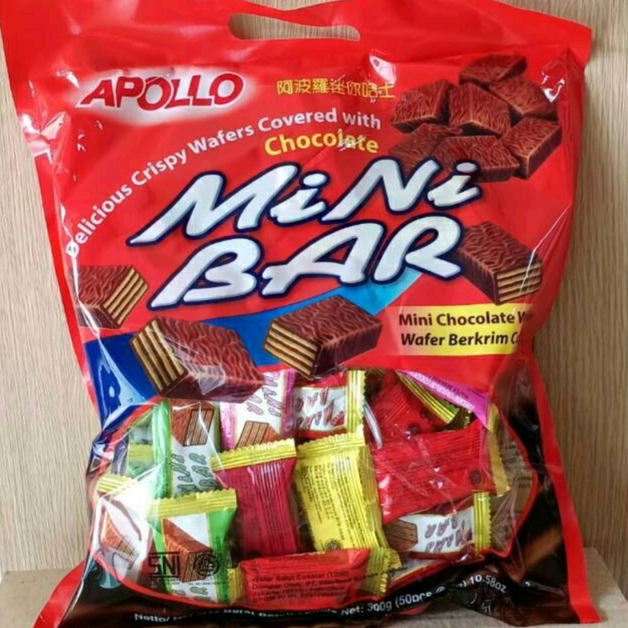 Apollo Mini Bar Wafer Chocolate/Wafer Apollo Mini Chocolate 300gr ...