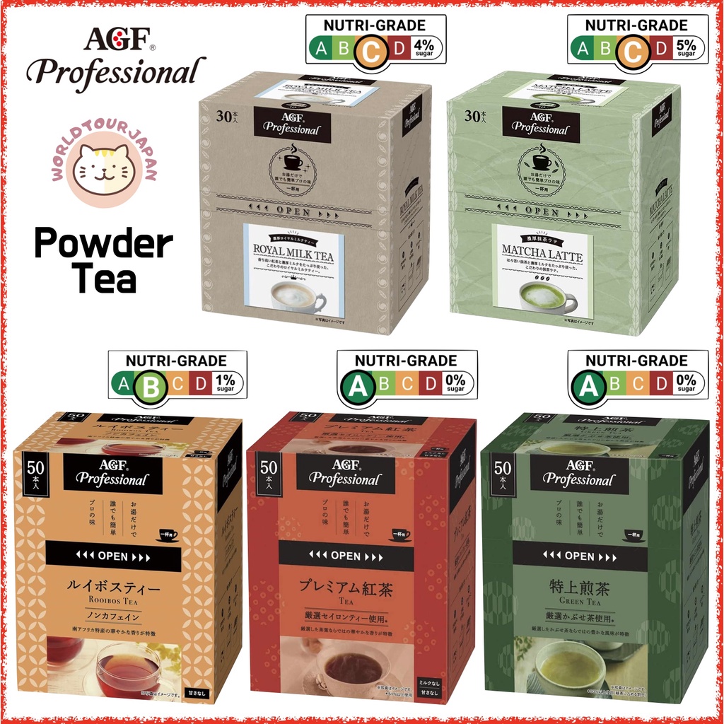 AGF Professional Powder Tea Sticks / 50 Pcs or 30 Pcs / Powder Tea ...