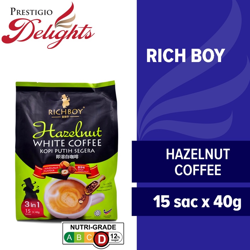 Richboy 3 in 1 Hazelnut White Coffee (15 x 40g) | Shopee Singapore