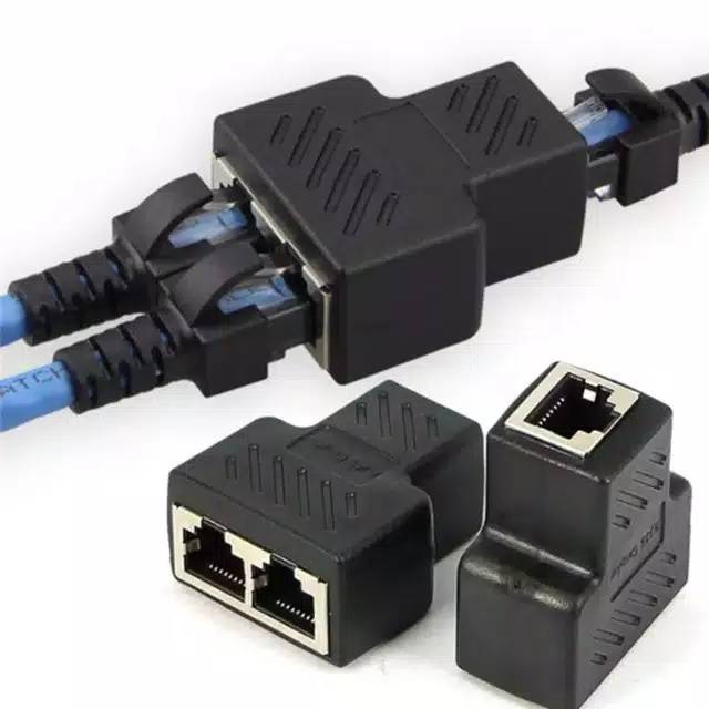 Double Barrel RJ45 Cable Extension RJ45 Adapter Converter LAN Cable ...