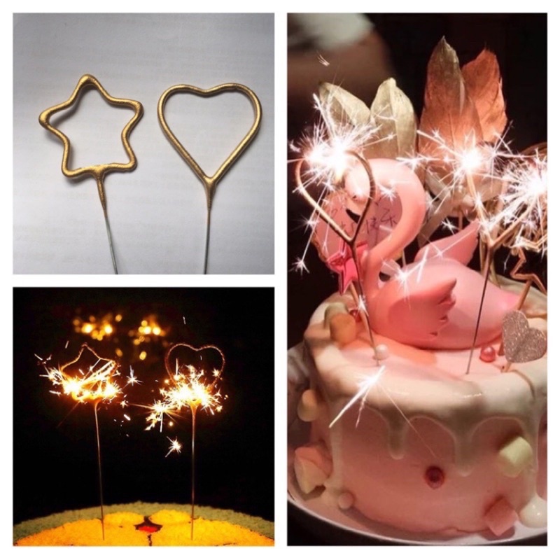 [SG READY STOCK] Sparkler Fireworks Sparkling Love Star Candle Birthday ...