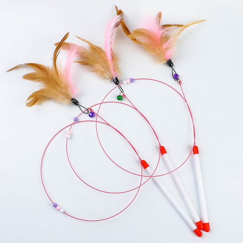 [SG Seller] Cat teaser | super elastic cat stick with feather | Shopee ...