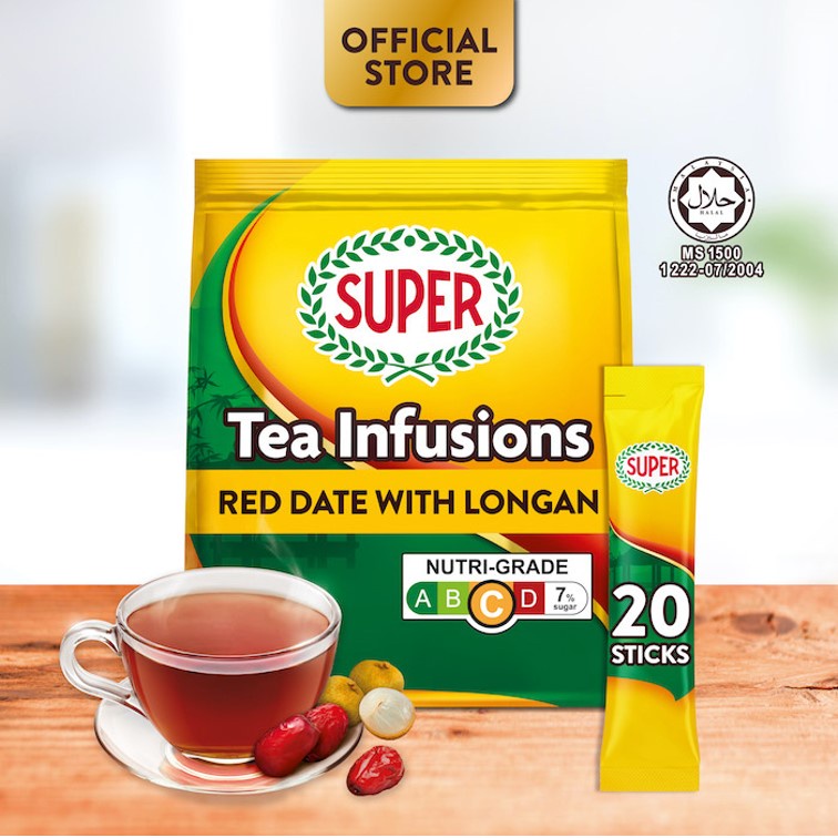 SUPER Tea Infusions Red Date Longan Instant Tea, 20 sticks | Shopee ...