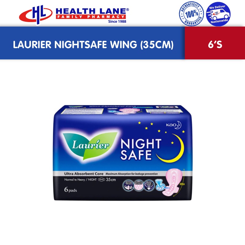 Laurier Night Safe Wing (6's/35cm) | Shopee Singapore