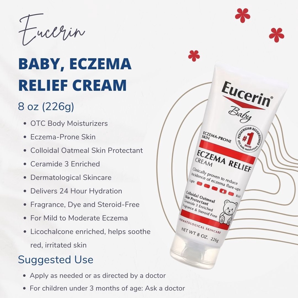 Eucerin,Baby Eczema Cream, Flare Up Treatment with Colloidal Oatmeal, 2 ...