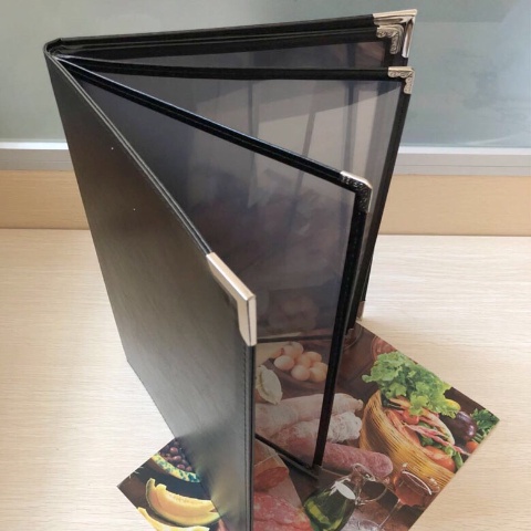 Hotel Transparent Recipe Book PVC Shell Production A4 Loose-Leaf Menu ...