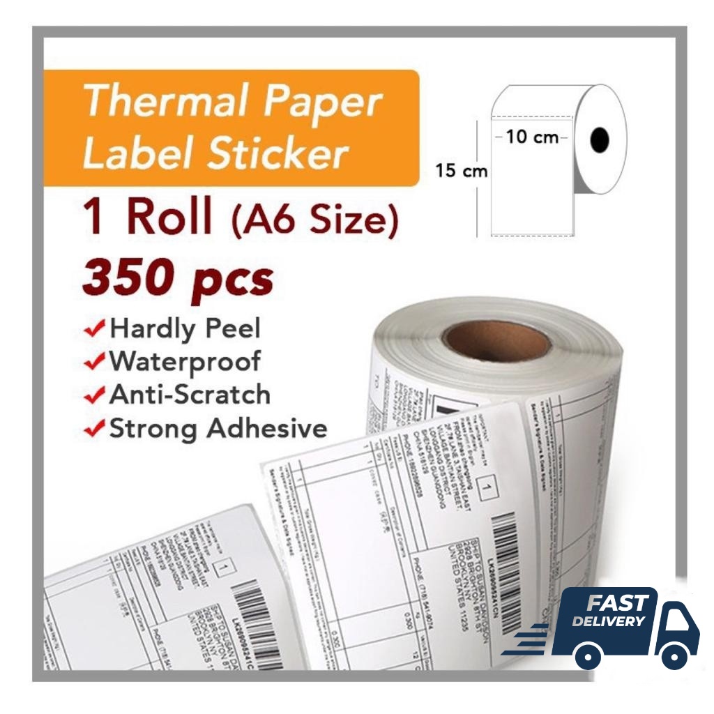 A6 Thermal Sticker 350pcs Shipping Label Airway Bill Consignment Note ...