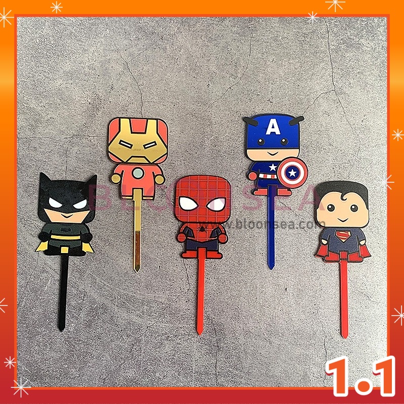 Cake Topper Avengers Marvel Studios DC Comics Ironman Captain America ...