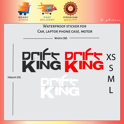 Drift King logo Sticker DK Stiker donut fast and furious Kereta ...