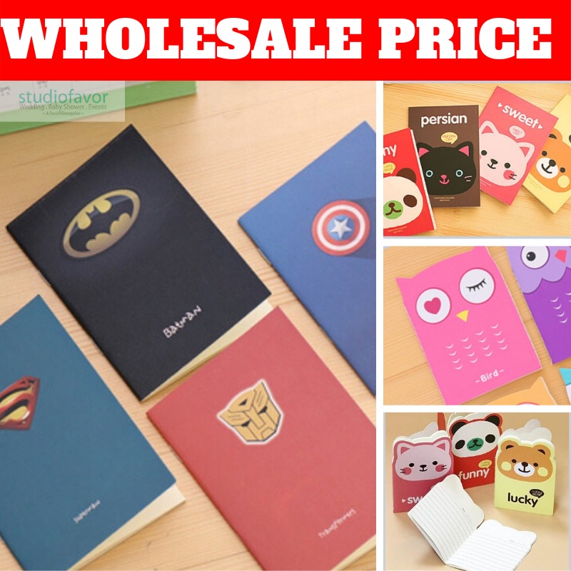 Cute Cartoon Mini Note Book (4-Pc Pack) | Shopee Singapore
