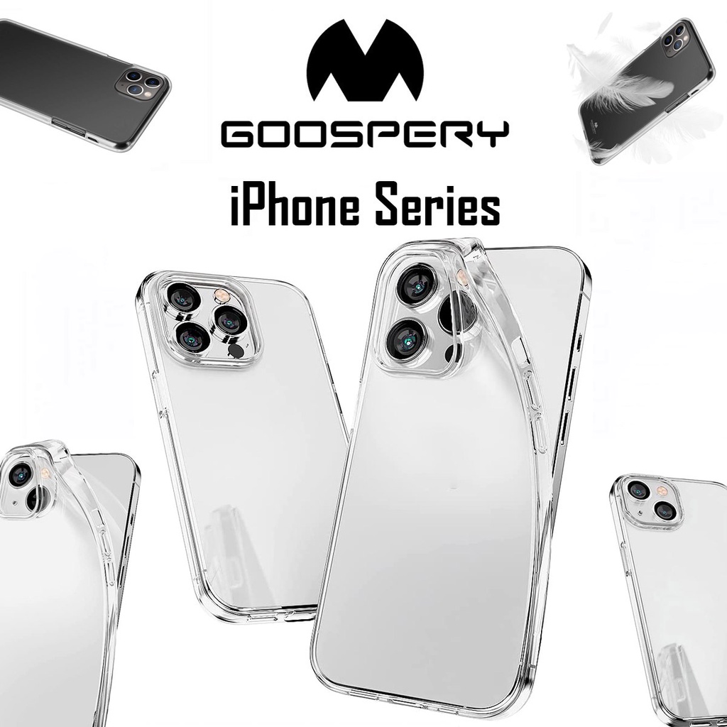 Mercury/Goospery Clear Jelly TPU Phone Case Cover, iPhone 16, iPhone 15 ...