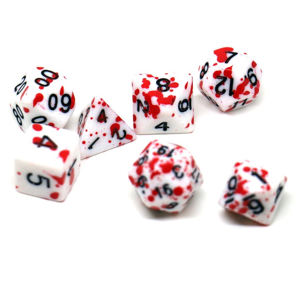 7pcs/Set With Box Blood Stain DND Dice Set TRPG Dice With Box ...