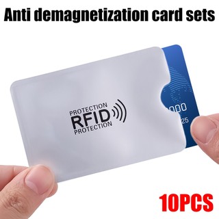 10Pcs Anti-Scan Card Sleeve Aluminum Foil Anti-magnetic Portable Bank ...