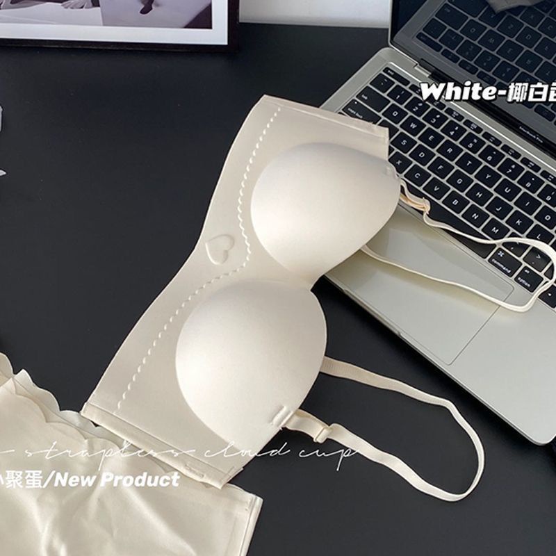 C-Bit Boba!Half Cup Seamless Underwear Women's Small Breasts Gathering ...