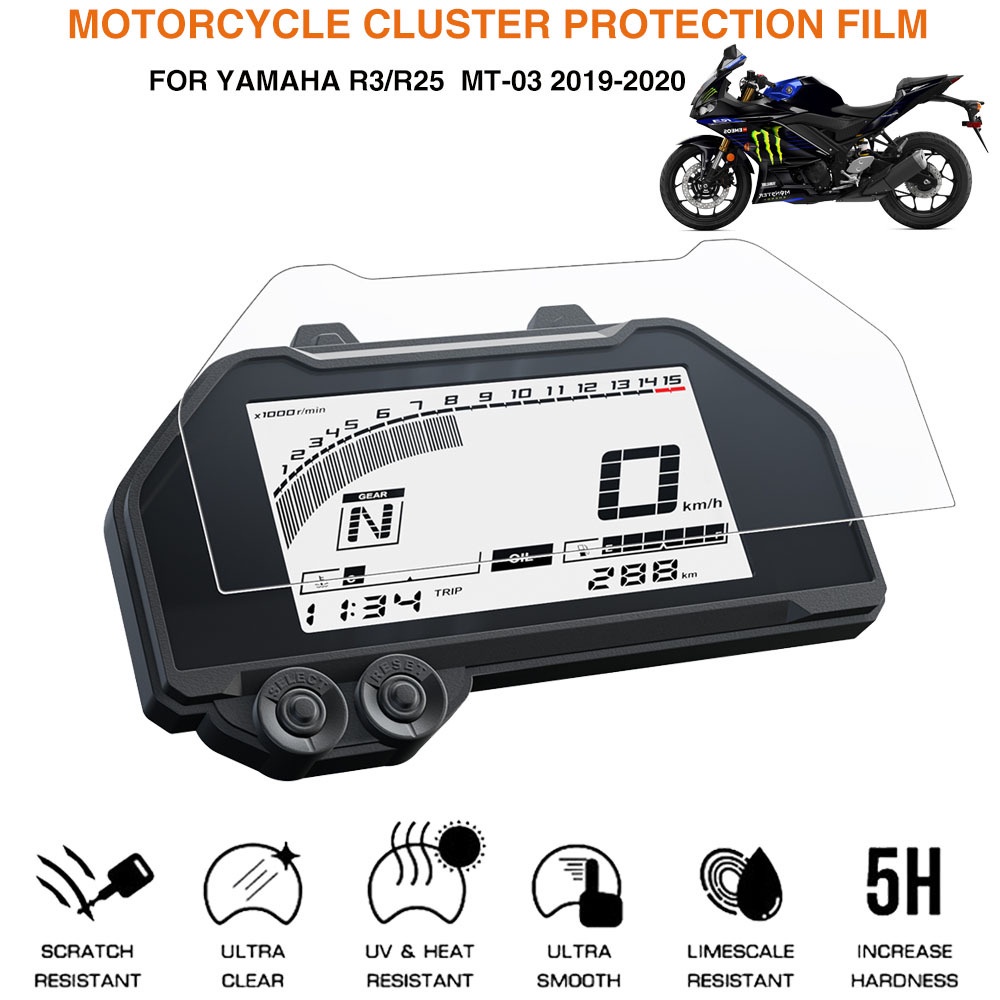Motorcycle Cluster Scratch Protection Film Dashboard Screen Protector ...