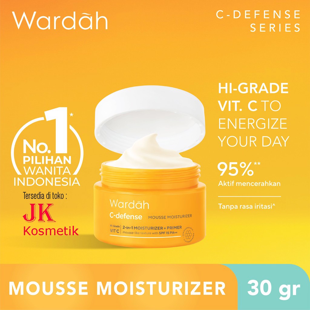 Wardah C-Defense Mousse Moisturizer - Moisturizer Primer Hi Grade Vit C ...