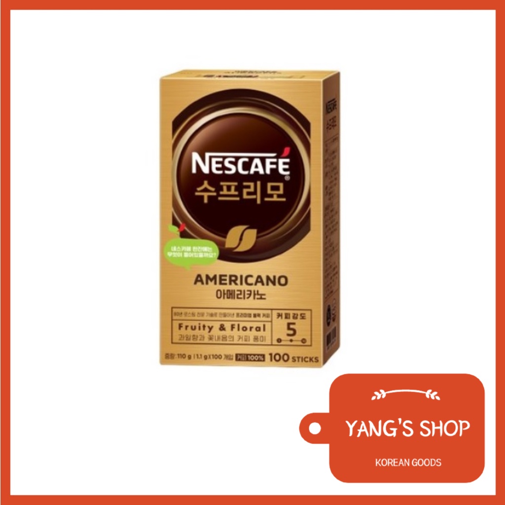 [Nescafe] Supremo Americano 1.1g X 50/100 Sticks / Korean Coffee ...
