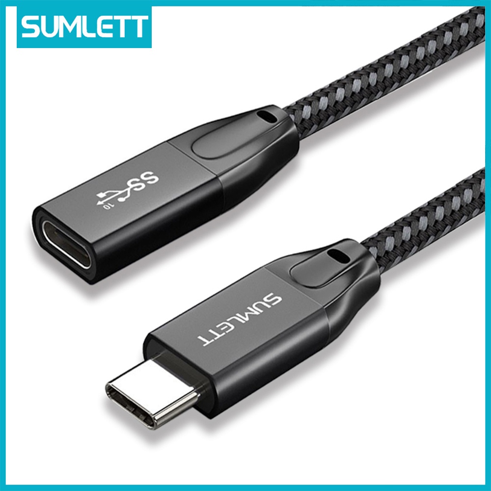 Sumlett USB Type C Extension Cable ,Nylon Braided USB 3.1 Gen 2 (10Gbps ...