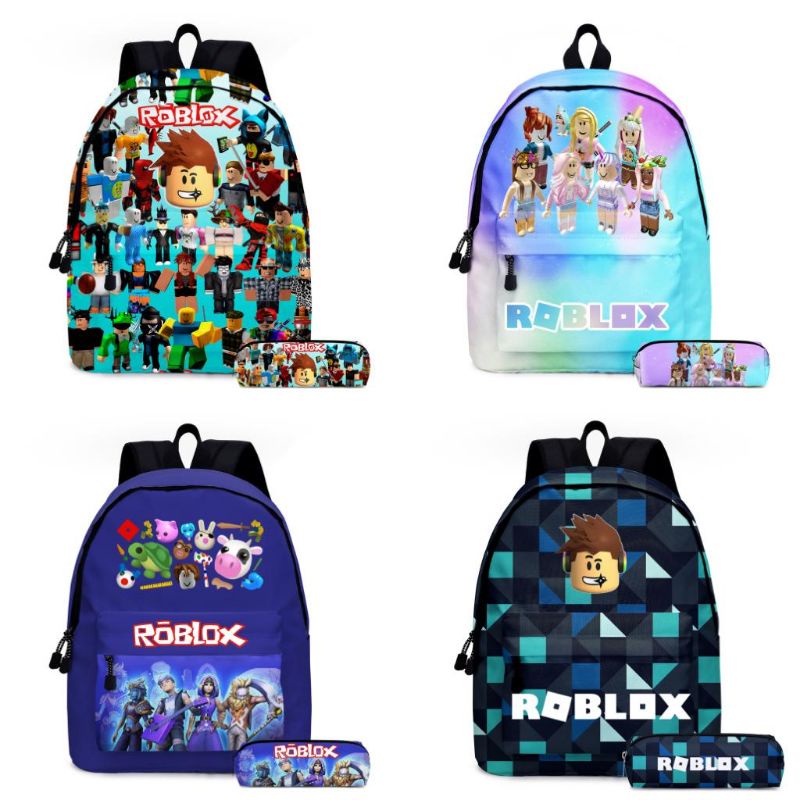 [Various Designs] Roblox Children Kids School Bag Backpack & Pencil ...