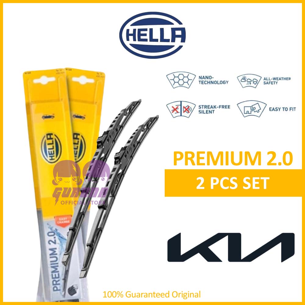 Hella Premium 2.0 Wiper Blade Set Kia Cerato Rio Forte Pregio Carens ...