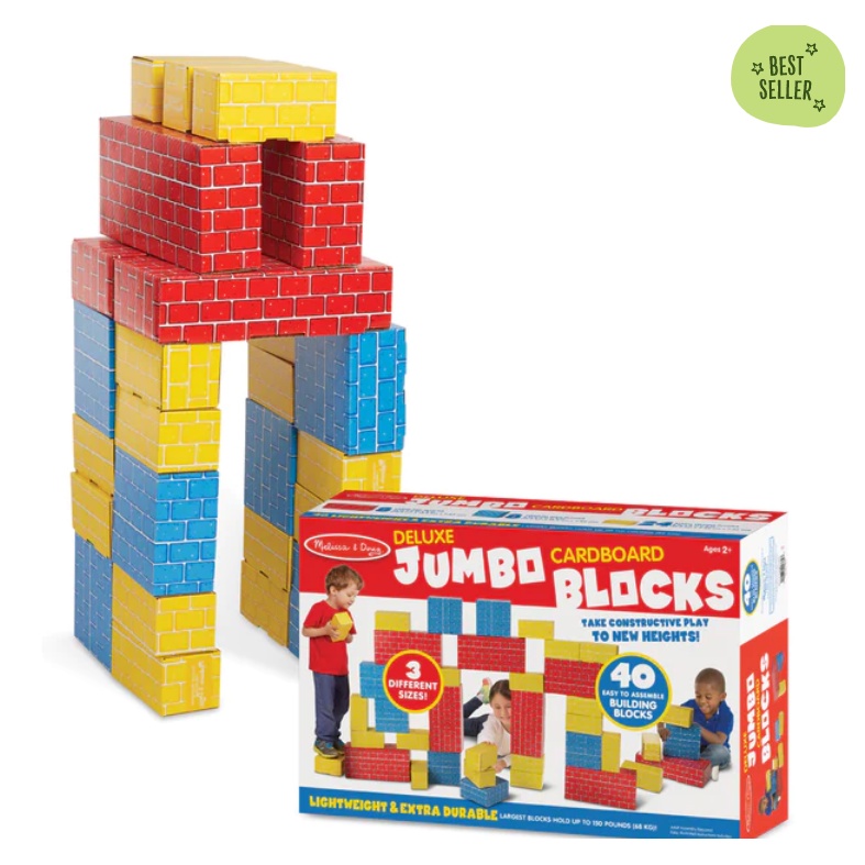 Melissa & Doug - Deluxe Jumbo Cardboard Blocks - 40 Pieces | Shopee ...