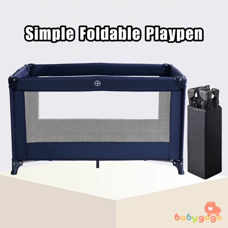 Simple Baby Playpen Foldable Light-weight Portable Cot | Shopee Singapore