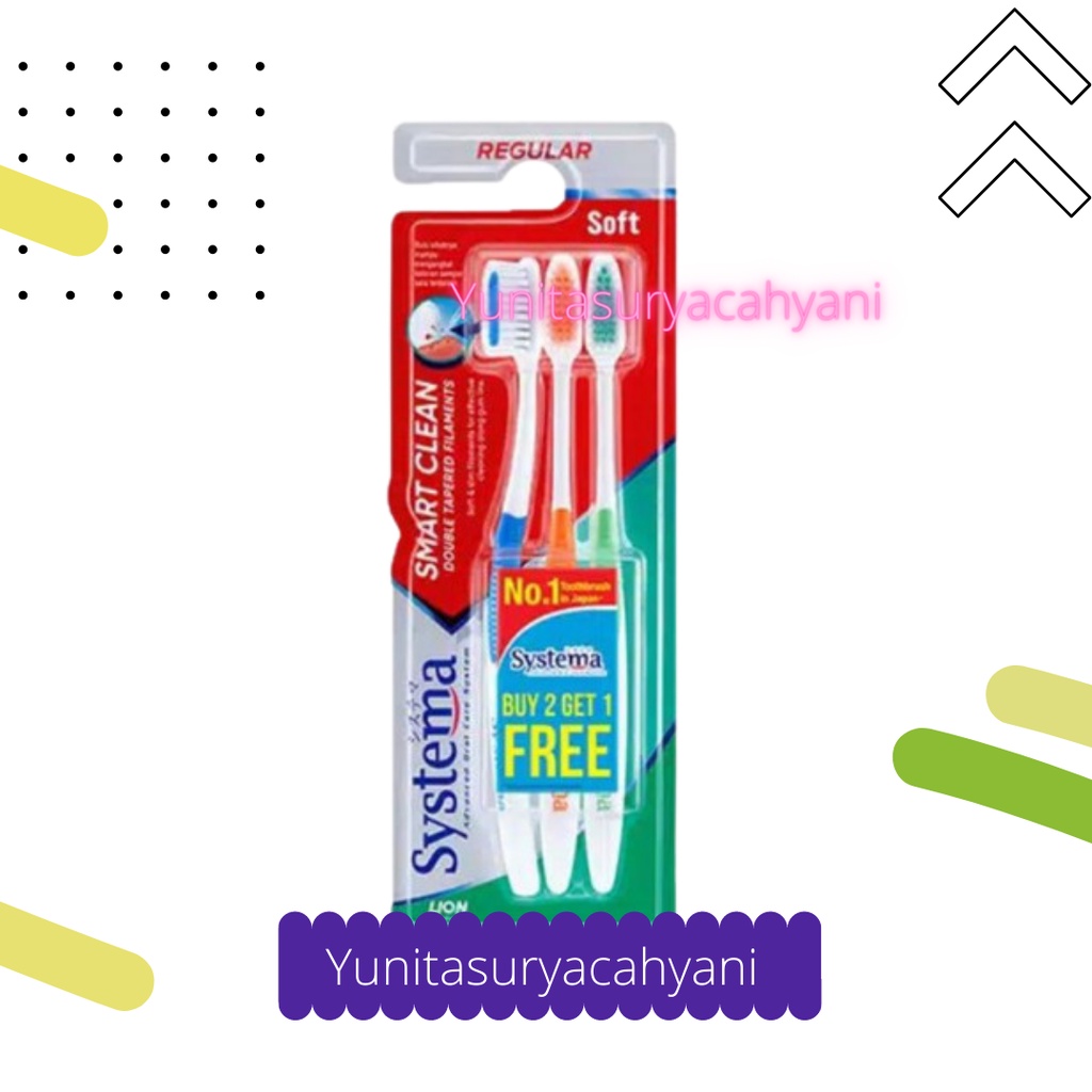 Systema Toothbrush Smart Clean 3-pack | Power clean | Shopee Singapore