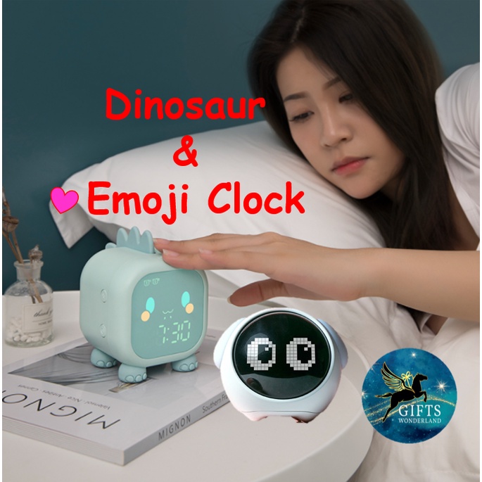 [Ready Stock] Cute Dinosaur and Emoji digital alarm clock | Shopee ...