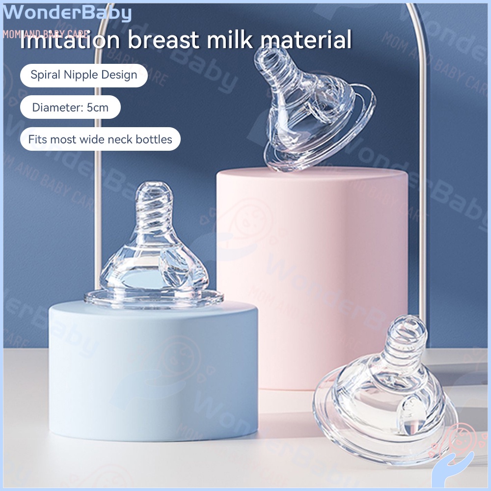 WD Wide neck nipple imitation breast milk pacifier for baby | Shopee ...