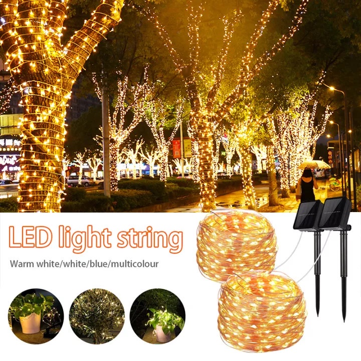 22M Outdoor Solar String Light LED Diwali Fairy Lights Waterproof 8 ...