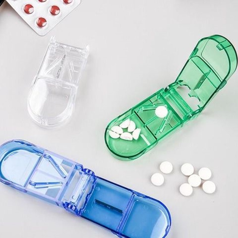 PORTABLE MEDICINE PILL CUTTER BOX/ PILL SPLITTER STORAGE/ TABLET ...