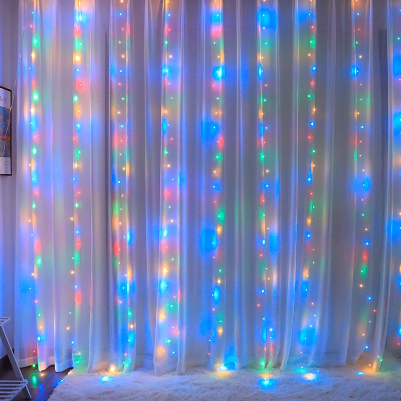 [SG Local Stock]LED Curtain Light,300 LED 3M X 3M 8 Modes Window ...