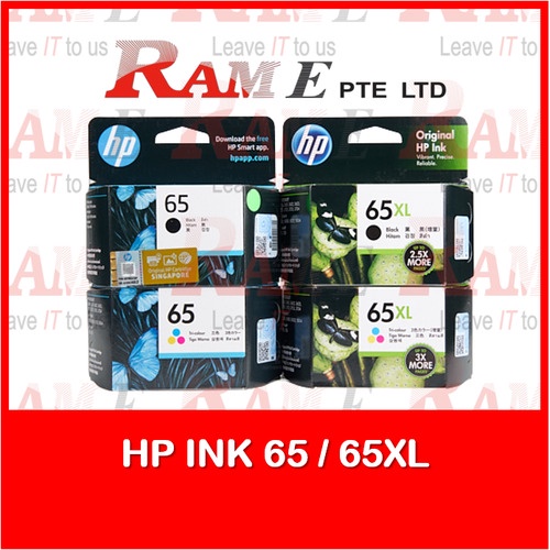[ORIGINAL] HP 65 / 65XL Black Tri-color Ink Cartridge | Shopee Singapore