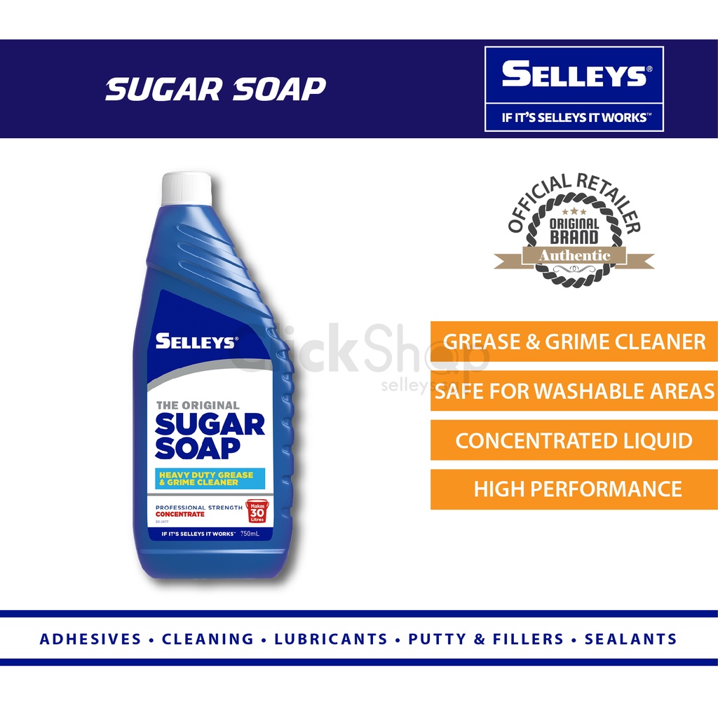 Selleys Sugar Soap Liquid Kitchen Bathroom Grease Wall Floor Tile ...