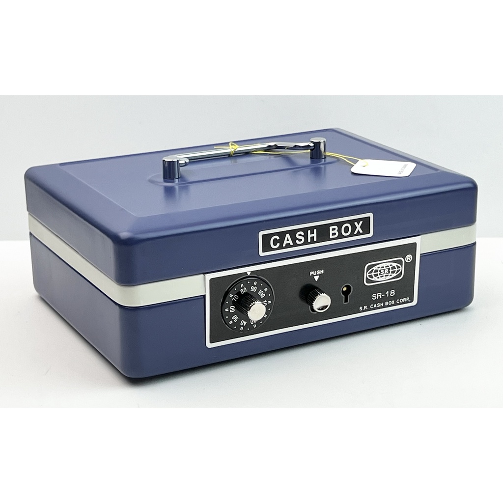 Cash Box SR-18 ( BLUE ) with Removable Tray and Secure Key Lock ...