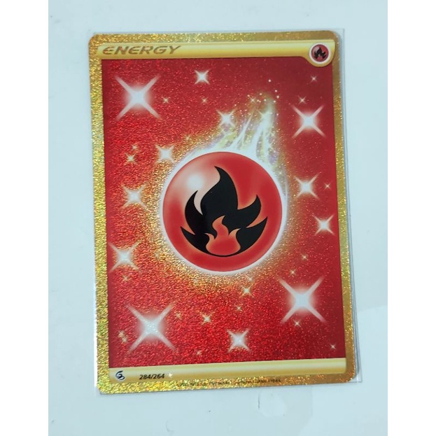 Pokemon fire energy gold secret rare fusion strike card | Shopee Singapore
