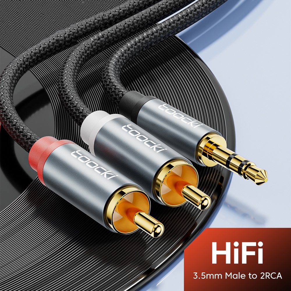 Elough RCA Cable 3.5mm Jack to 2 RCA Aux Cable 3.5 mm Jack To 2RCA Male ...