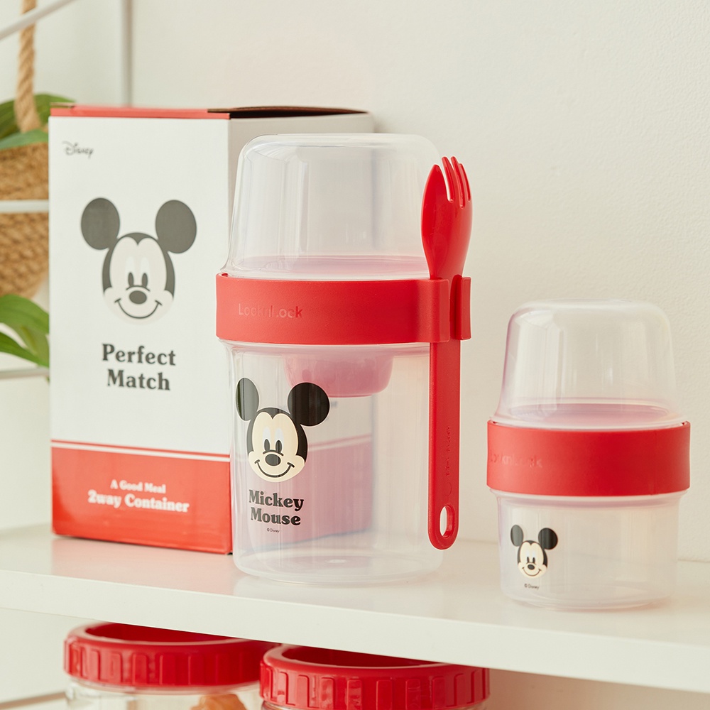 Mickey Mouse x LocknLock 2way Container Separated Layer Food | Shopee ...