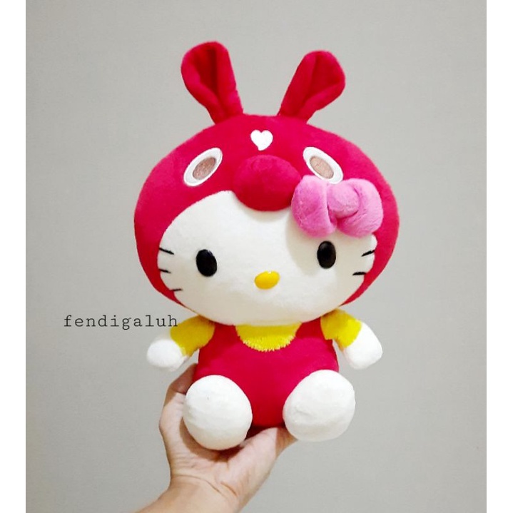 MERAH Hello Kitty Doll Costum Red Rody Horse Original Sanrio Size 30cm | Shopee Singapore
