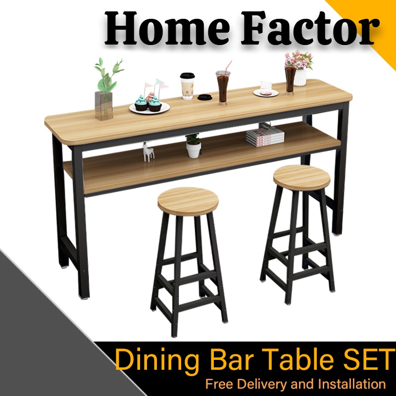 1+2 Bar Table Double Layer Dining Table(Free 🚚🛠️)Type JC020221 Living ...