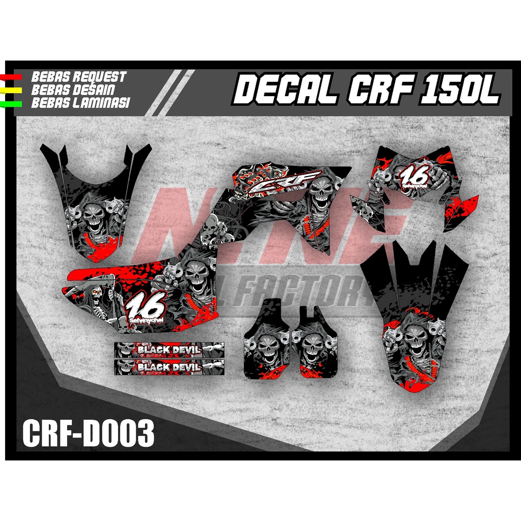 Decal Crf 150l Full Body - Dekal Honda Crf 150l Free Custom Or Ready ...
