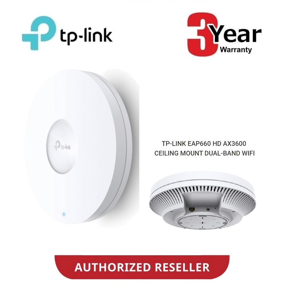 TP-Link EAP660 HD AX3600 Wireless Dual Band Multi-Gigabit Ceiling Mount ...