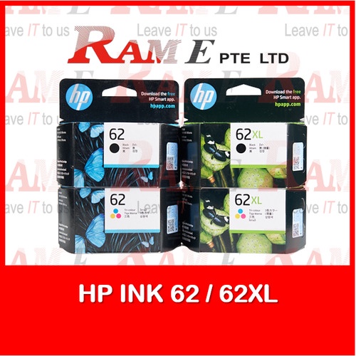 [ORIGINAL] HP 62 / 62XL Black Tri-color Ink Cartridge | Shopee Singapore