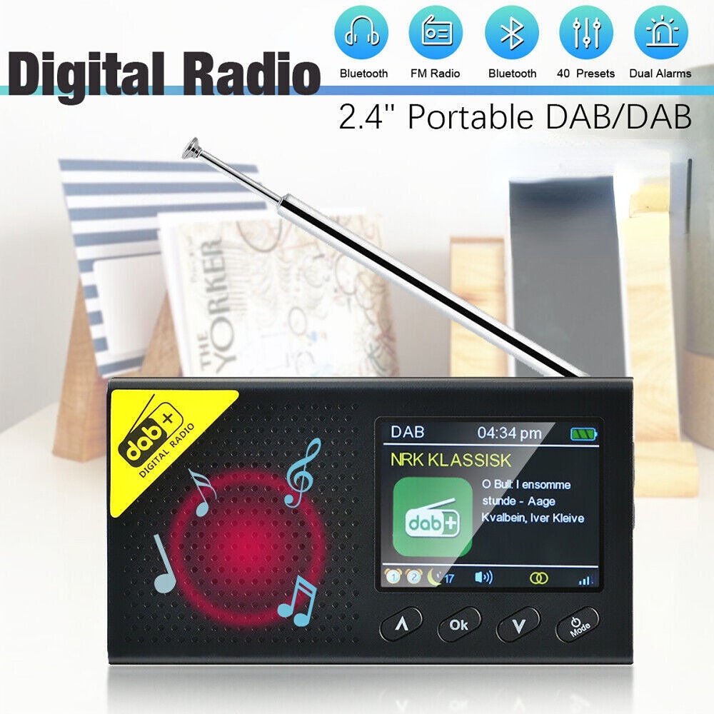 Home Pocket DAB Digital Radio Receiver with Antenna Rechargeable ...